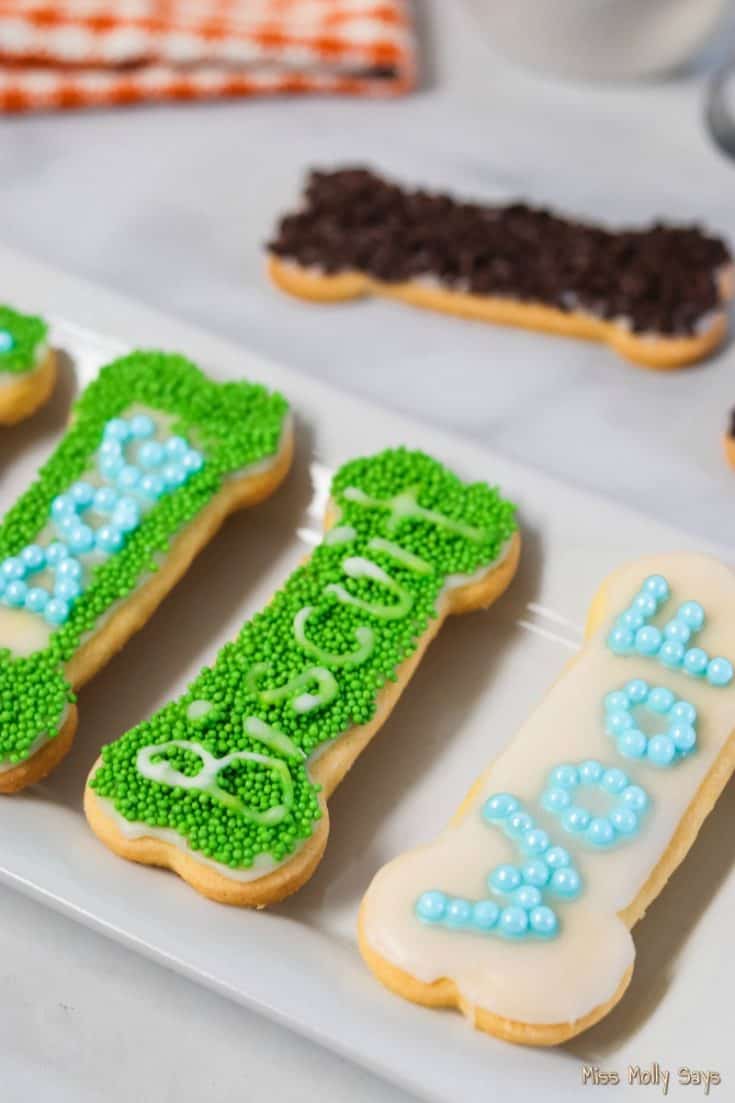 How to make FUN April Fools Dog Treat Cookies - Miss Molly Says