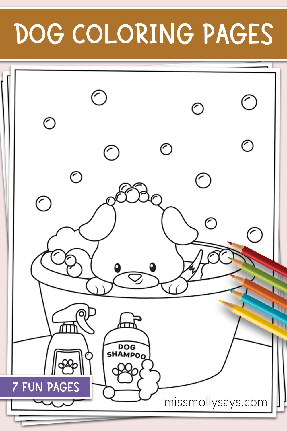 Free Dog Adoption Coloring Pages for Kids - Miss Molly Says