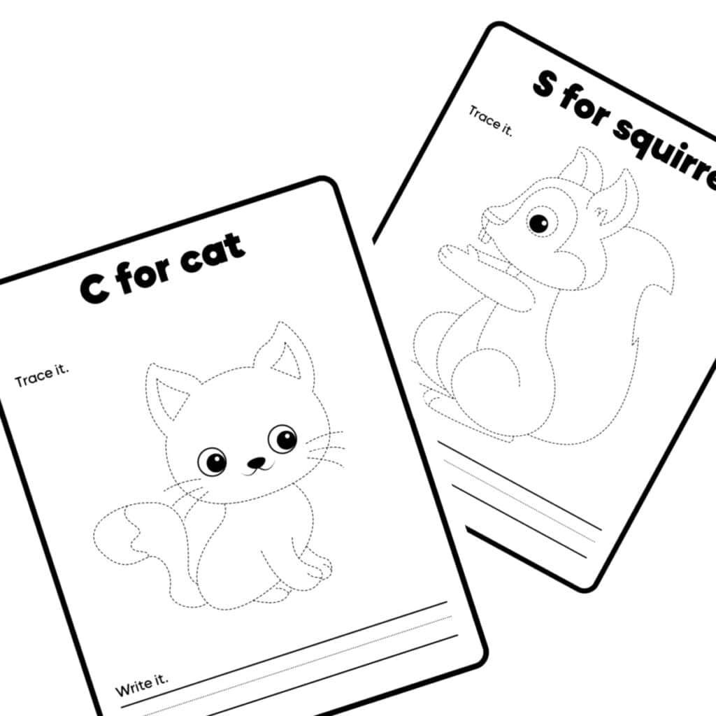 Free Printable Alphabet Animals Tracing Worksheets - Miss Molly Says