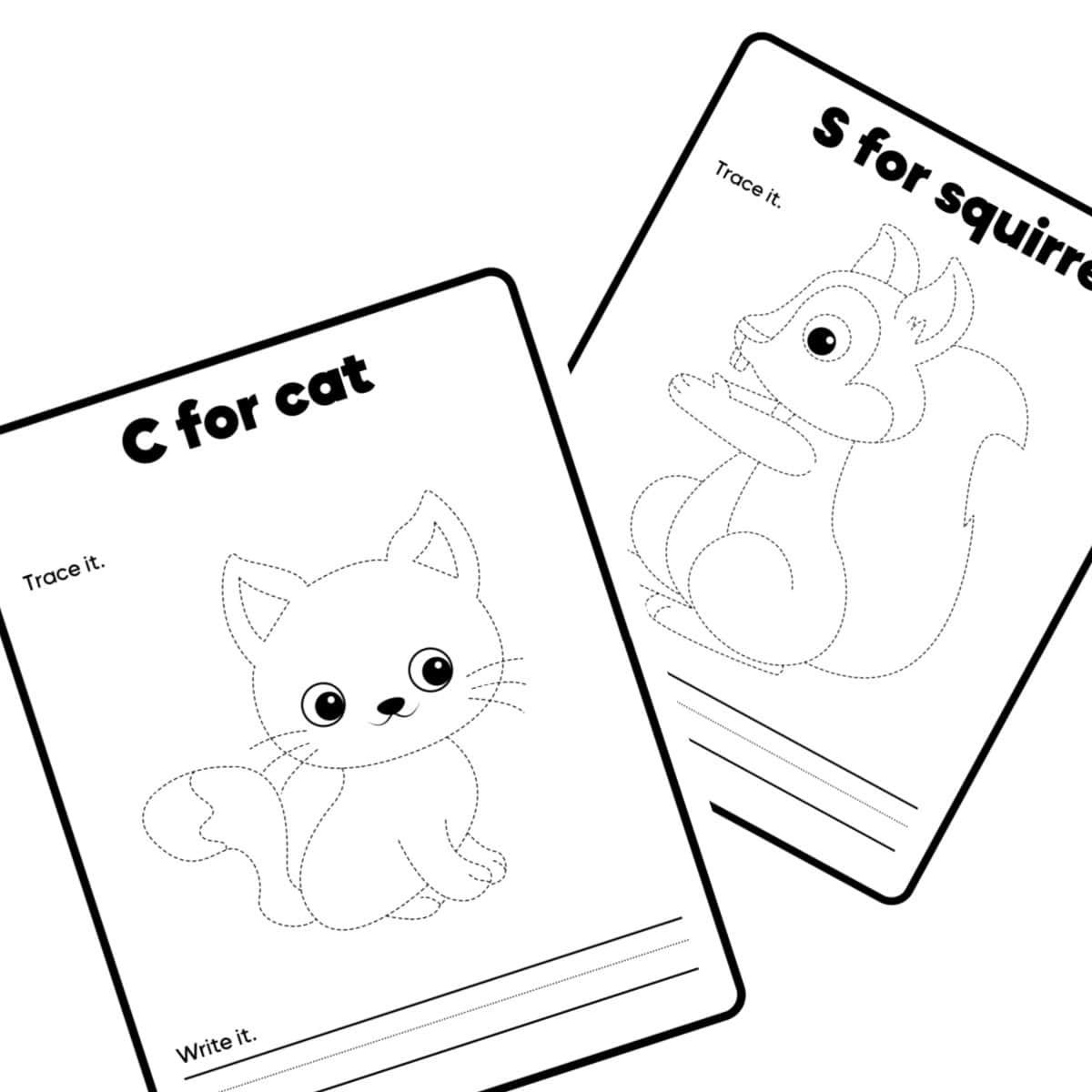 Free Printable Alphabet Animals Tracing Worksheets - Miss Molly Says