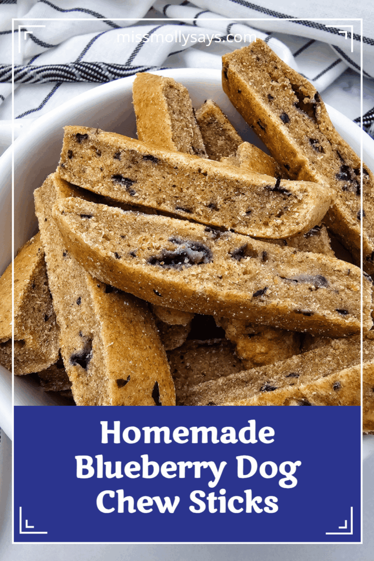 Homemade Blueberry Dog Chew Sticks Recipe - Miss Molly Says