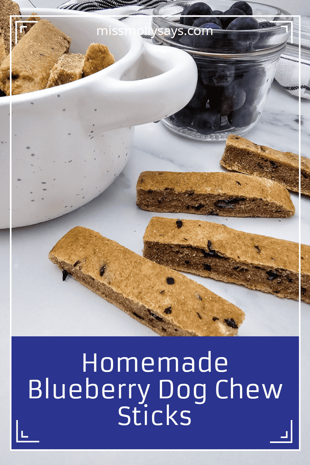 Homemade Blueberry Dog Chew Sticks Recipe - Miss Molly Says
