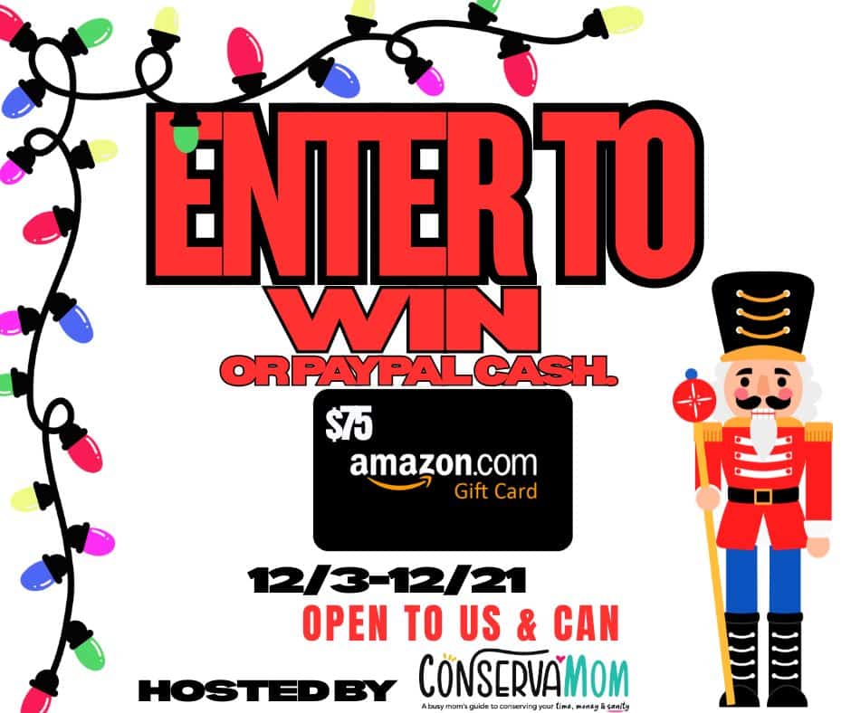 Win a $75 Amazon Gift Card or PayPal cash! US/CAN Ends 12/21 - Miss Molly Says