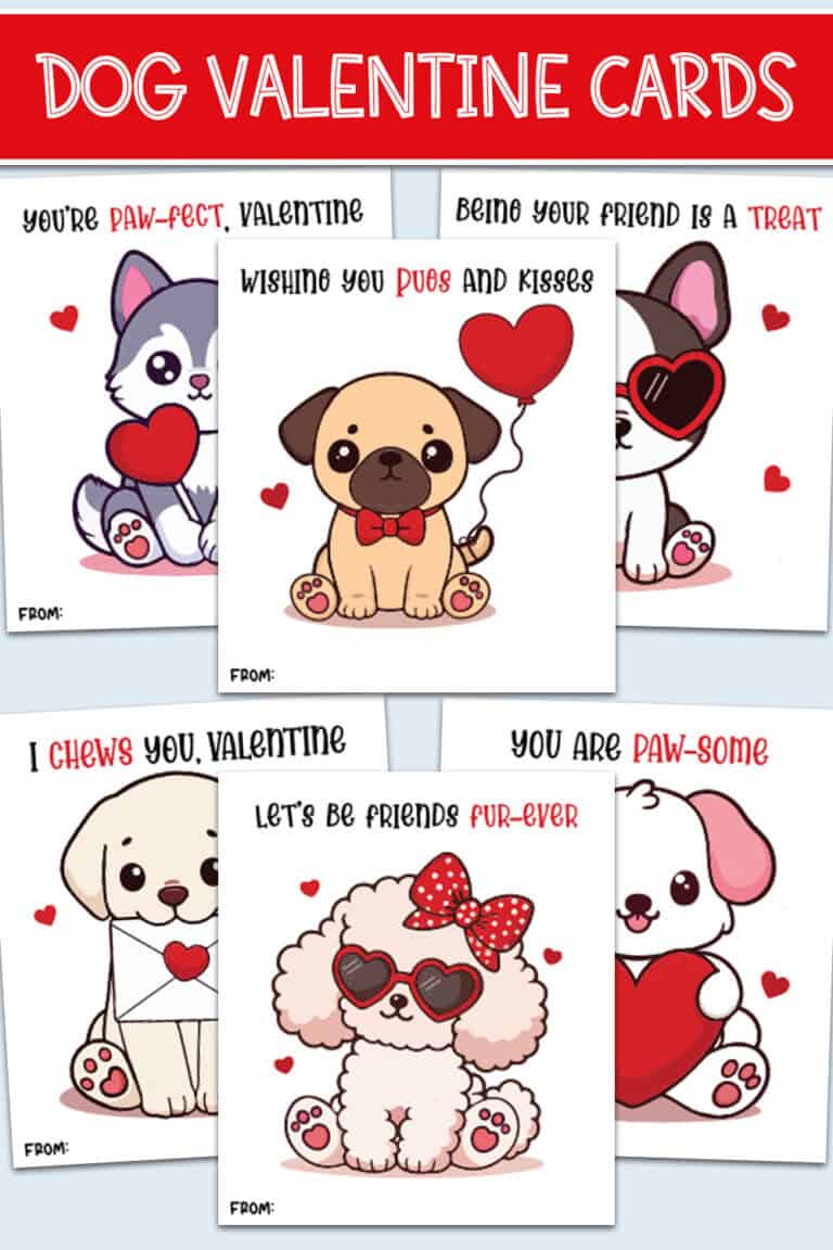 Paw-sitively Adorable Printable Animal Valentine Cards - Miss Molly Says